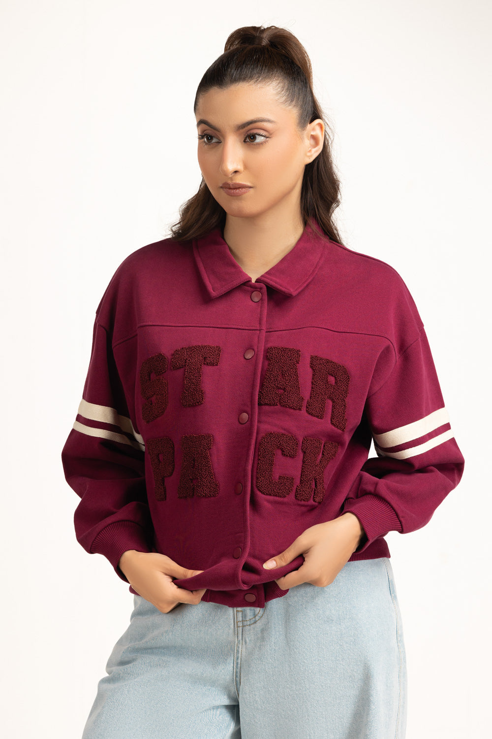 Regular Fit Knitted Jacket WM-KNJ-WS25-123 | GulAhmed