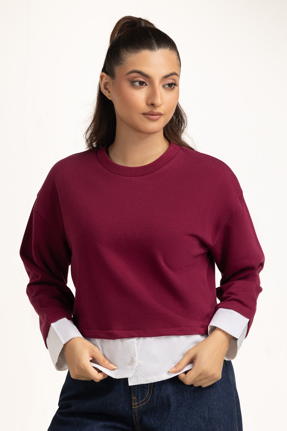 Regular Fit Sweatshirt WM-SWS-WS25-118 | GulAhmed